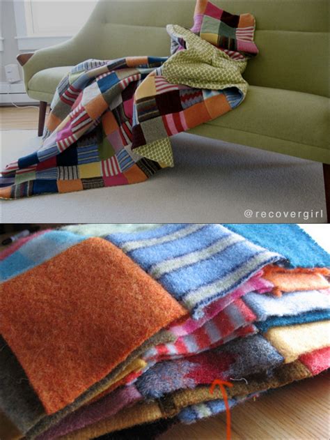 Felted Sweater Blanket Diy Tutorial