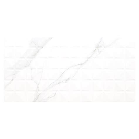 Msi Dymo Statuary Chex 12 X 24 White Glossy Ceramic Wall Tile Wayfair