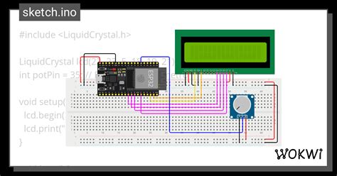 Lcd 2x16 With Esp32 And Potentiometer Wokwi Esp32 Stm32 Arduino