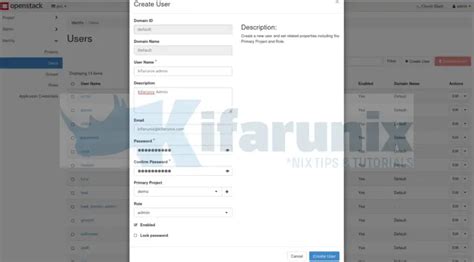 How To Create Users And User Roles In Openstack