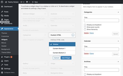 Managing Widgets Learn WordPress Managing Widgets Learn WordPress