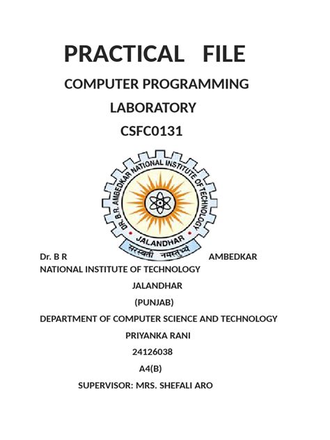 Practical File 1 Pdf