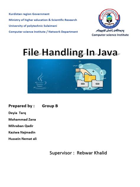 File Handling In Java Pdf Computer File Inputoutput