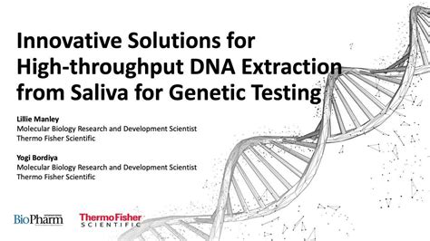Innovative Solutions For High Throughput Dna Extraction From Saliva For Genetic Testing