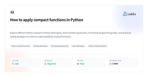 How To Apply Compact Functions In Python Labex