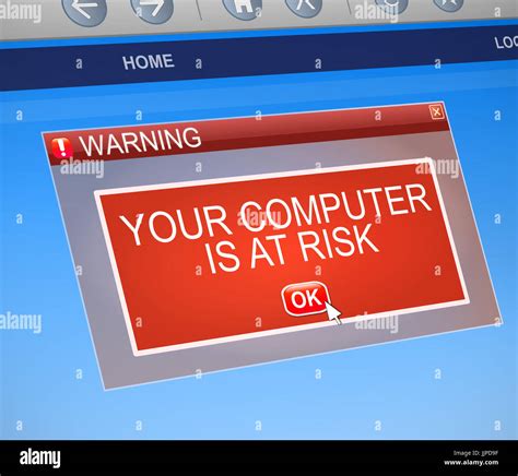 Illustration Depicting A Computer Dialog Box With A Security Threat Concept Stock Photo Alamy