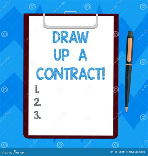 Text Sign Showing Draw Up A Contract Conceptual Photo Write A Business