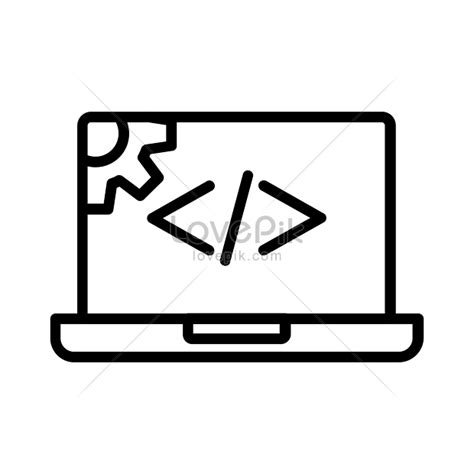 Web Development Line Icon Graphics Imagepicture Free Download 450170556