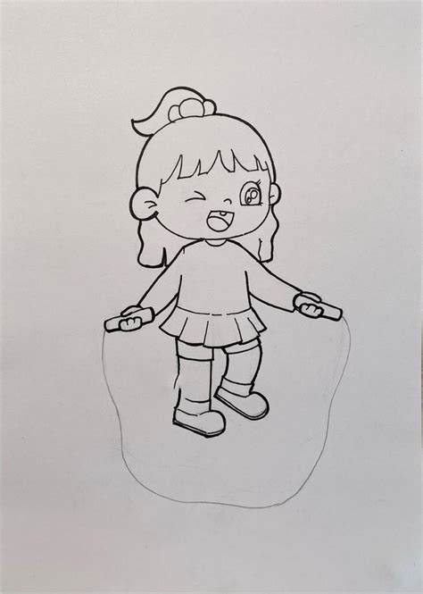 人简笔画女孩运动 人简笔画女孩运动图片 画趣文库（我爱生活）