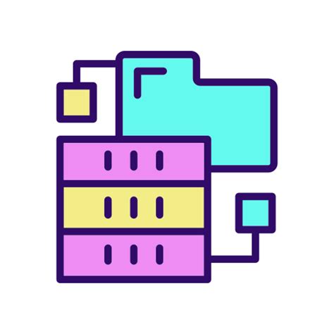 Dataset Generic Thin Outline Color Icon