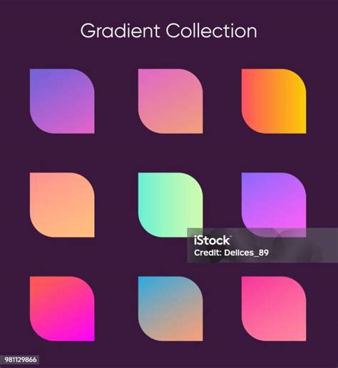그라데이션 샘플 세트입니다 포스터 배너 전단지 및 프레 젠 테이 션에 대 한 화려한 그라데이션 세련 된 부드러운 색상입니다 화면 및 모바일 응용 프로그램에 대 한 서식 파일