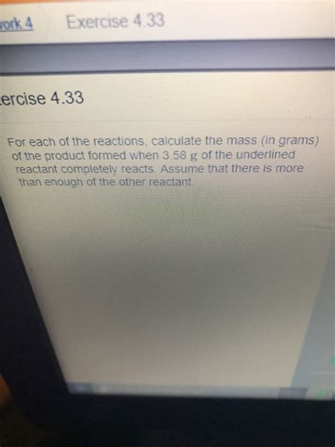 Solved Work A Exercise 433 Ercise 433 For Each Of The