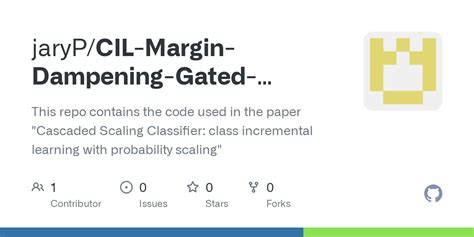 Github Jaryp Cil Margin Dampening Gated Classifier This Repo Contains The Code Used In The
