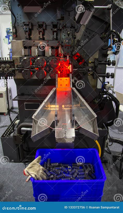 Spring Coiling Machine Production Stock Photo Image Of Computer Manufacturing 133372756