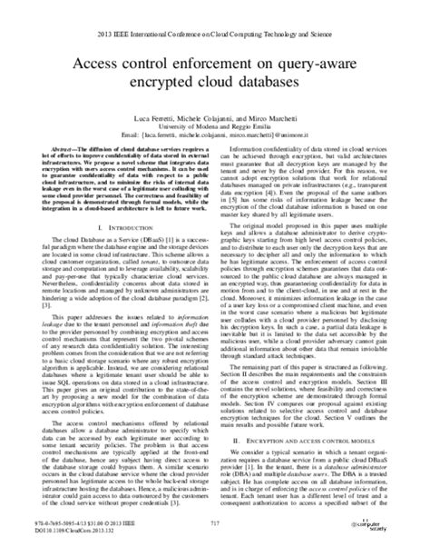 pdf access control enforcement on query aware encrypted cloud databases