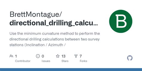 Github Brettmontaguedirectionaldrillingcalculations Use The Minimum Curvature Method To
