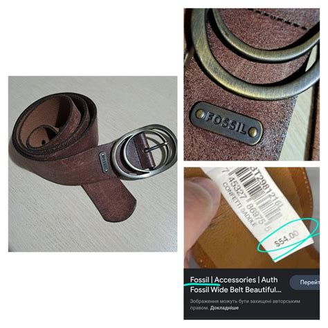 100 кожа Fossil фирменный кожаный ремень фосил супер качество — цена 699 грн в каталоге Ремни