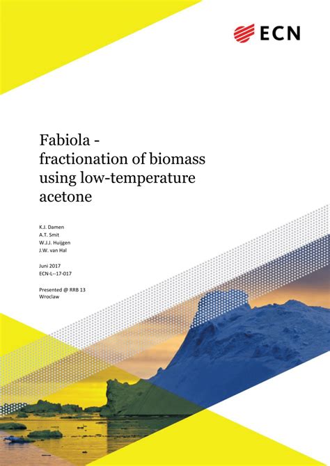 Pdf Fabiola Fractionation Of Biomass Using Low Temperature Acetone