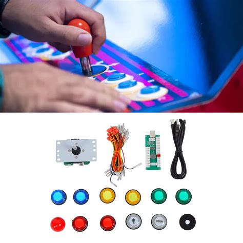 [sunjiac] Diy Arcade Joystick Kit Circuit Board Joystick 5p Usb Pc Joystick Illuminated Buttons