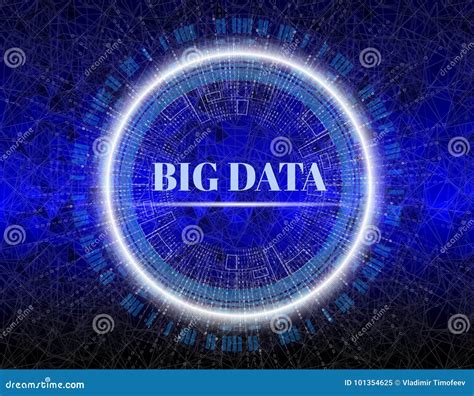 Big Data Visualization Fractal Element With Lines And Dots Array Big Data Connection Complex