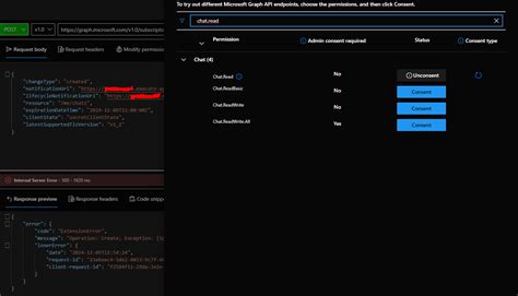 Azure How Create A Subscription For Teams Chat Messages Stack Overflow
