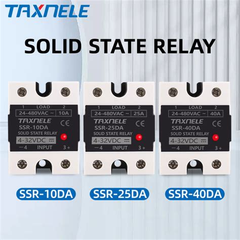 Solid State Relay SSR 10DA SSR 25DA SSR 40DA 10A 25A 40A SSR Input 3 32V DC Control 24 380V AC