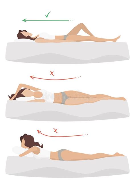 correct sleeping position stock illustrations 363 correct sleeping