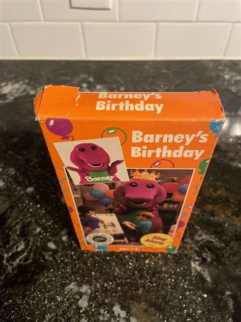 Barney Vhs Barneys Birthday Vhs 1992 Sing A Long Rare
