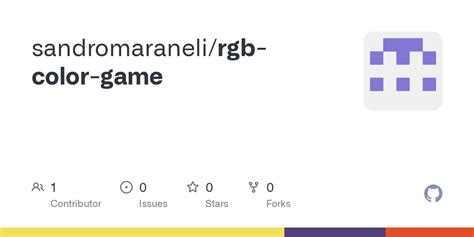 GitHub Sandromaraneli Rgb Color Game