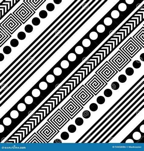 Seamless Diagonal Stripe And Circle Pattern Stock Vector Illustration Of Diagonal Graphic