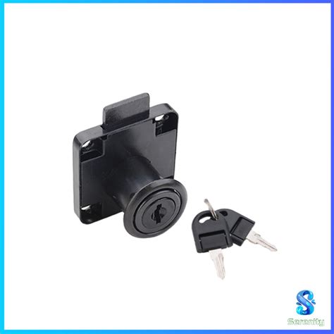 Serenity บล๊อคกุญแจล็อคบานลิ้นชัก กุญแจลิ้นชัก เฟอร์นิเจอร์ทั่วไป สีดำ Drawer Lock Th