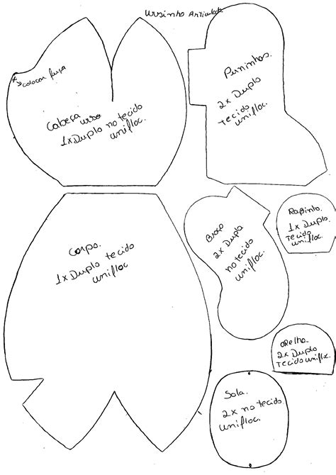 آموزش برش و دوخت عروسک خرس پولیشی با الگو ویدئو کامل به زبان پرتغالی