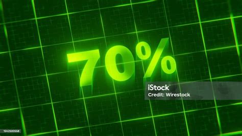 네온 녹색 불빛으로 만든 빛나는 70 간판의 3d 렌더링 0명에 대한 스톡 사진 및 기타 이미지 0명 3차원 형태 금융 Istock