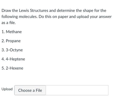 Solved Draw The Lewis Structures And Determine The Shape For Chegg