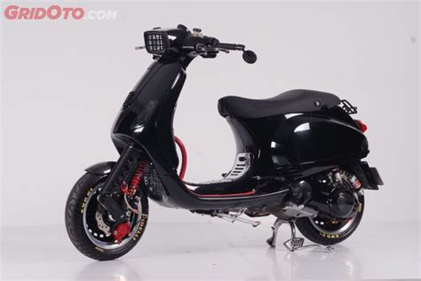 Vespa LX Racing Style Pakai Pelek Vespa 946 Nih Gridoto