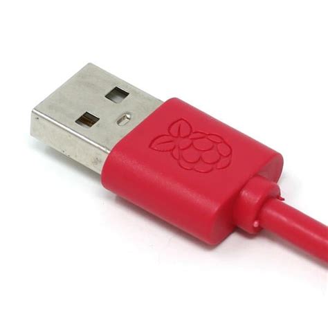 Raspberry Pi Official USB A Male To Micro USB P Male M Red DarkOct