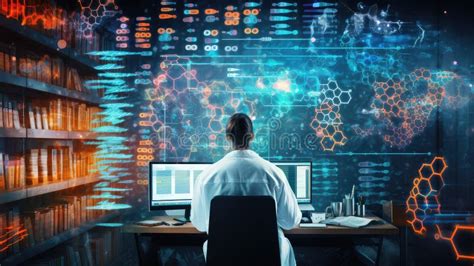 Analytics Big Data Medicine Stock Illustration Illustration Of Biostatistics Integration