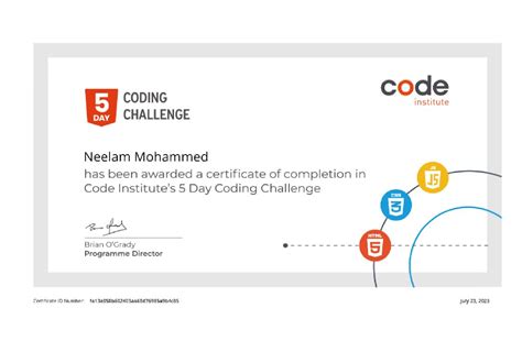 Neelam M On Linkedin Completed 5 Day Coding Challenge With Code Institute What Ive