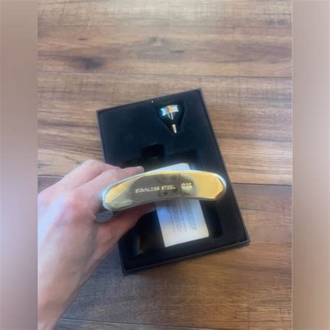 Source Unknown Dining Source Unknown Silver Flask Set With Golfer