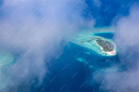 Premium Photo Aerial Ocean View Of Maldives Atolls World Top Beauty