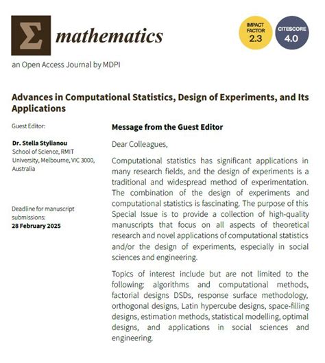 Mathematics Mdpi On Linkedin Computational Mdpiopenaccess Comscimathmdpi