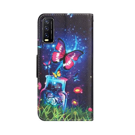 For Vivo Y Y S Colored Drawing Leather Phone Case Bottle Butterfly Alexnld Com