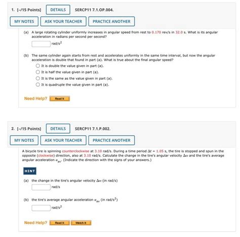 solved a a large rotating cylinder uniformly increases in
