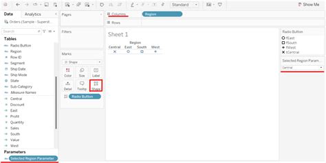 create horizontal parameter selection with radio buttons the data school down under