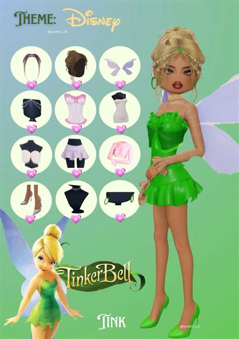 💋 Roblox Dti Theme ‘disney Tinkerbell Impress Dress To Impress Tinkerbell Outfit