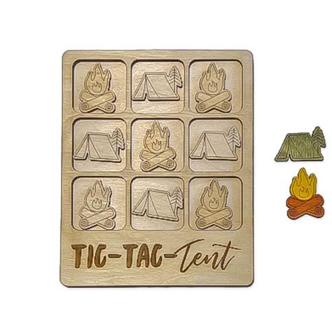 The Chirping Squirrel Games Diy Tic Tac Toe Camping Nvs