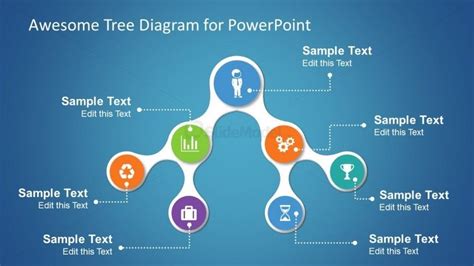 Simple Tree Diagrams Data Structure With Icons Slidemodel