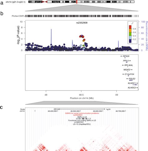 Association Plot For The Association Between Social Communication