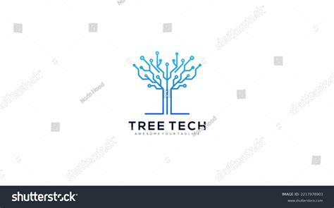 Tech Tree Electrical Circuit Digital Logo Stock Vector Royalty Free 2217978903 Shutterstock
