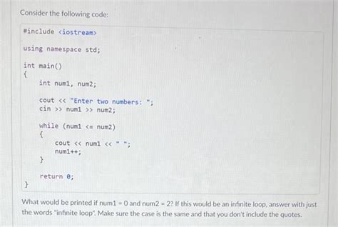 solved consider the following code include using